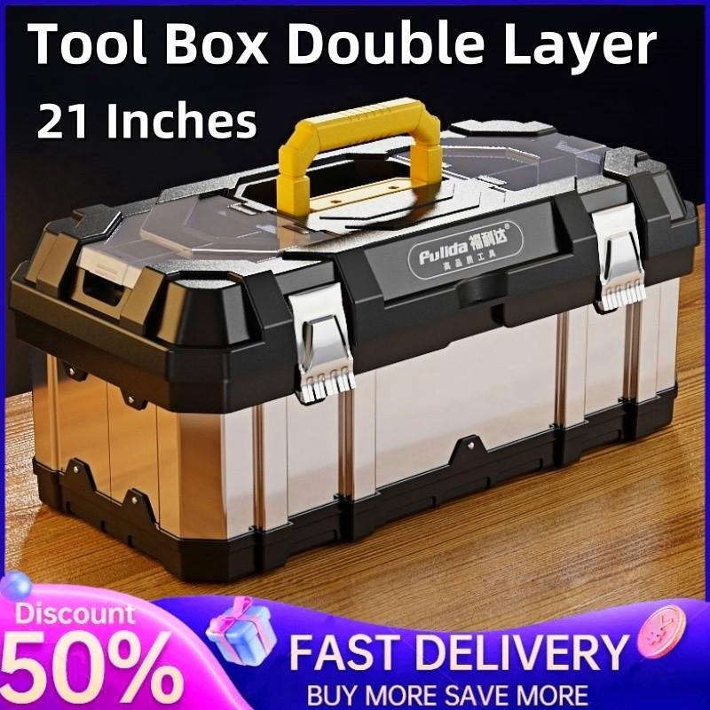 ‼ 𝙎𝙃𝙄𝙋 𝙄𝙉 𝟮𝟰 𝙃𝙊𝙐𝙍𝙎 ‼21 Inches Tool Box Suitcase Double Layer Hardware ...