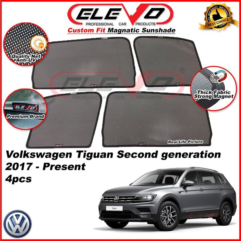ELEVO Volkswagen Tiguan 2017 to 2023 All Space Custom Fit Sunshade ...
