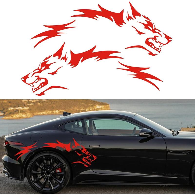 TOMALL 50'' 2Pcs Wolf Car Sticker Decal for Car Body Side Stickers Auto ...