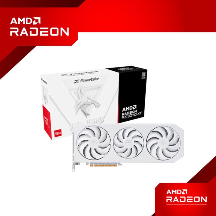 Promo POWERCOLOR Hellhound Spectral White AMD Radeon RX 9070 XT 16GB ...