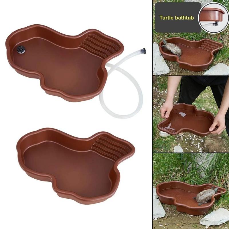 Basking Platform Portable Reptile Bathing Pool With Ramp Reusable ...