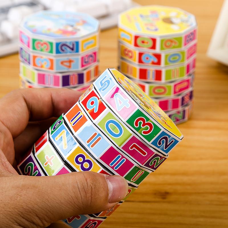 Mainan Kiub Digital, untuk Kanak-kanak, Kiub Silinder, Kiub Plastik ...