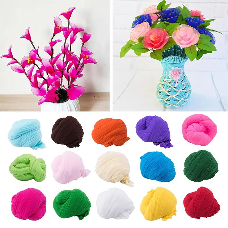 20Pcs Tensile Nylon Stocking DIY Ronde Flower Making Material Handmade ...