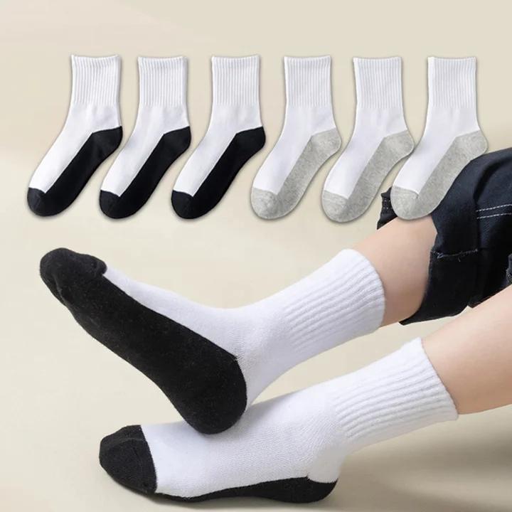 YIqing 12pairs Unisex School Socks For Women Men Breathable Cotton ...