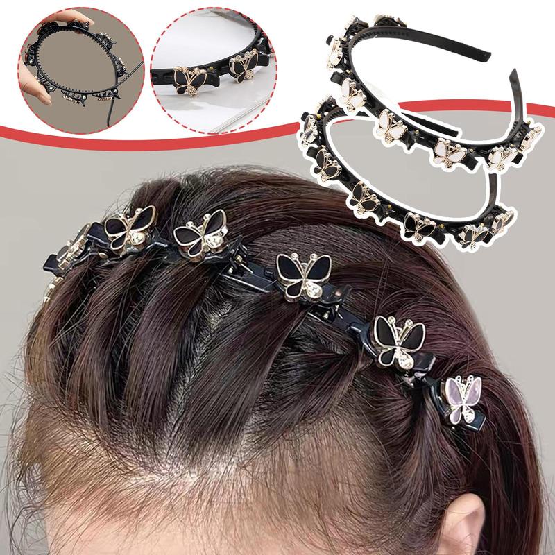 Ikat Kepala Rama-rama, Fesyen, Dengan Klip, Twister Rambut, Alat ...