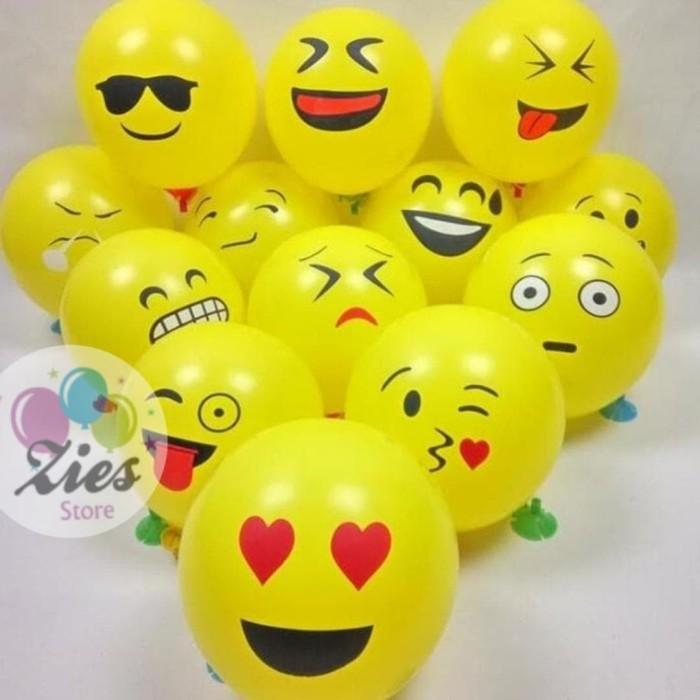 Balon latex emoticon / balon latex emoji 12inch perpack isi 100 - Shop ...