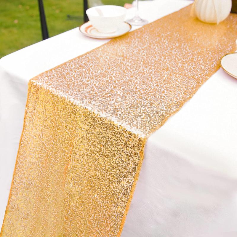 Table Runner 12 x 108 inch Glitter Table Runner Rectangle for - TikTok Shop