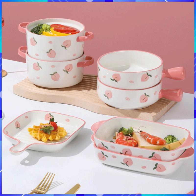 Pinggan Mangkuk Pot Pan Peach Nordic Style Bowl Microwave Oven - TikTok ...