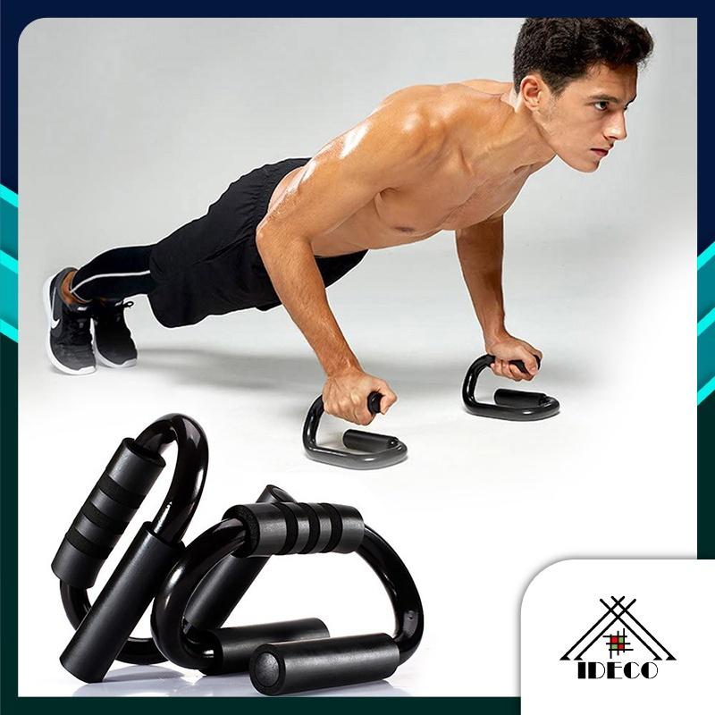 iDECO Anti Slip Pumping Bar Push Up Stand Push Up Bar Chest Training ...