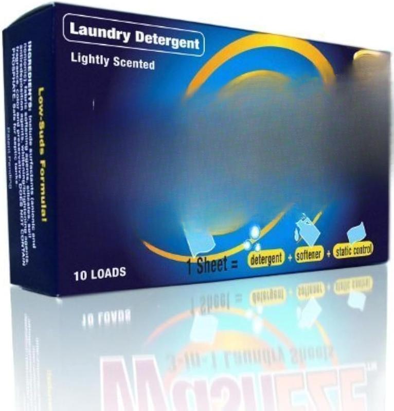Laundry Detergent Sheets 40 Loads Light Scent Includes Detergent Fabric ...