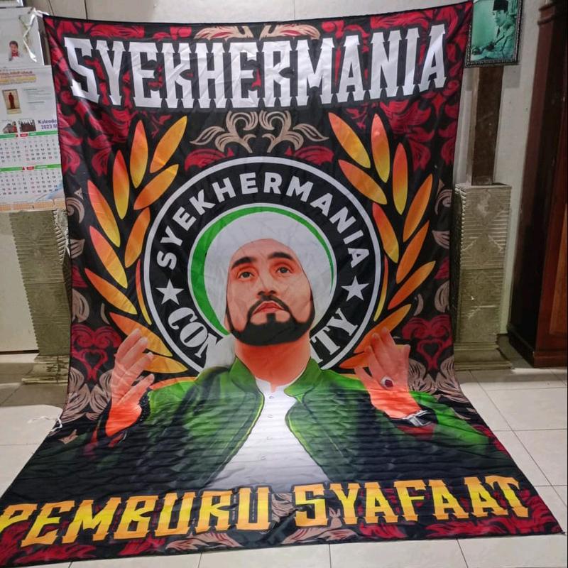 BENDERA SYEKHER MANIA WARNA ORANYE UKURAN 3X2 METER BENDERA BUAT - Shop ...