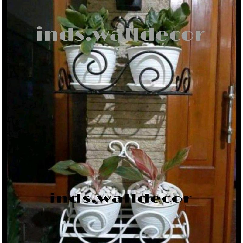 Rak Pot Bunga Tempel Dinding Besi Model Persegi S - Shop | Tokopedia