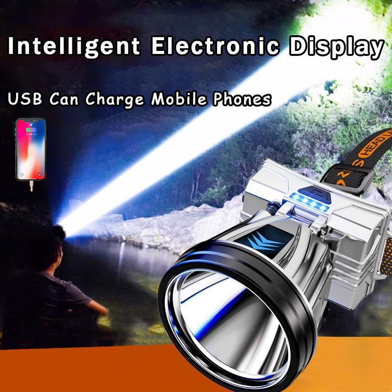 Multi Functional Headlight Flashlight USB Can Charge Mobile Phones ...