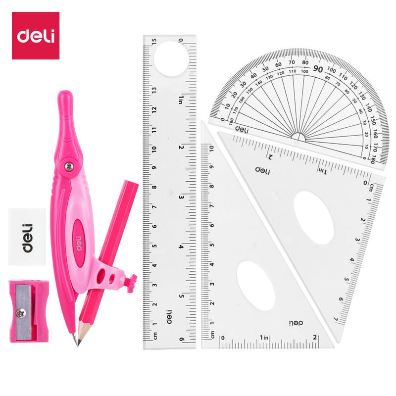 Deli EG30204 Jangka-Drafting Set 8pcs Ruler 15cm Set Squares - Shop ...