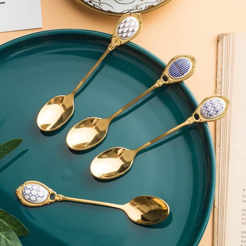 Kitchen Dessert Spoon Stainless Steel Coffee Milk Spoon with - TikTok ...