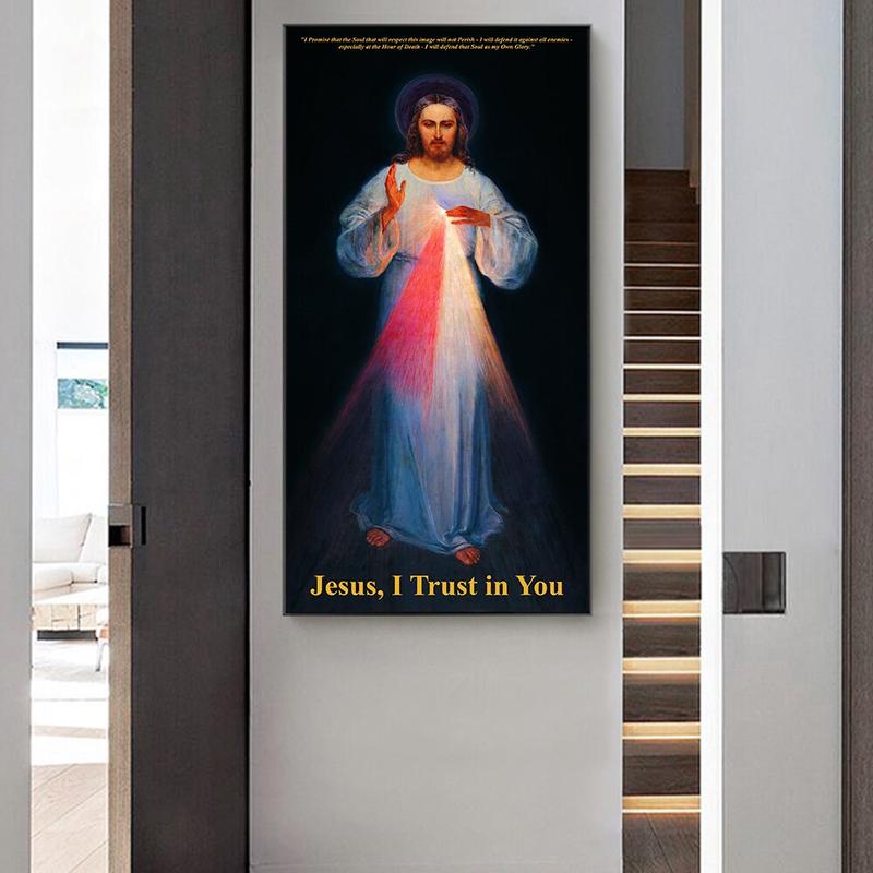 Divine Mercy Jesus I Trust in You Catholic Canvas Art Print - TikTok ...