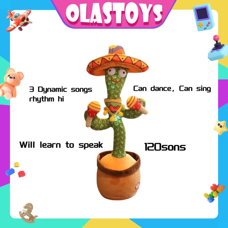 Talking cactus toy, squirming singing plush electric talking - TikTok ...