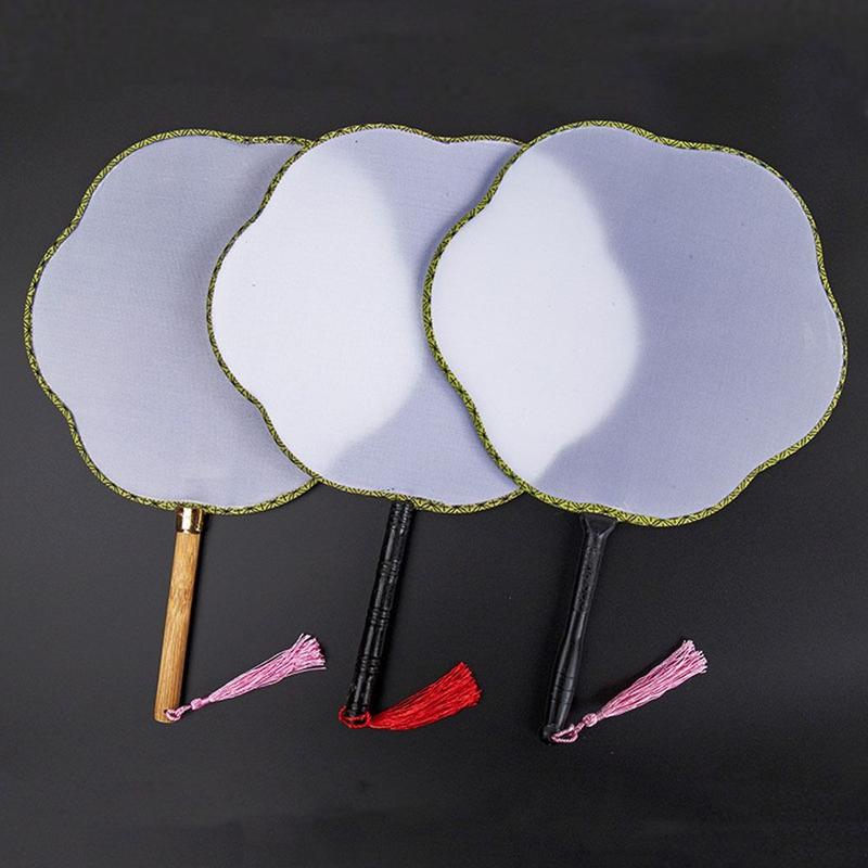 Cooling Plantain Fan Handmade Bamboo Handle Fan Long Handle Wooden ...