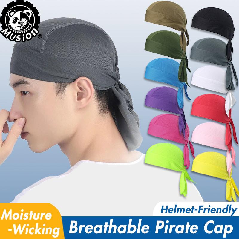 Musion Cycling Pirate Cap Durag for Men Breathable Mesh Bandana ...