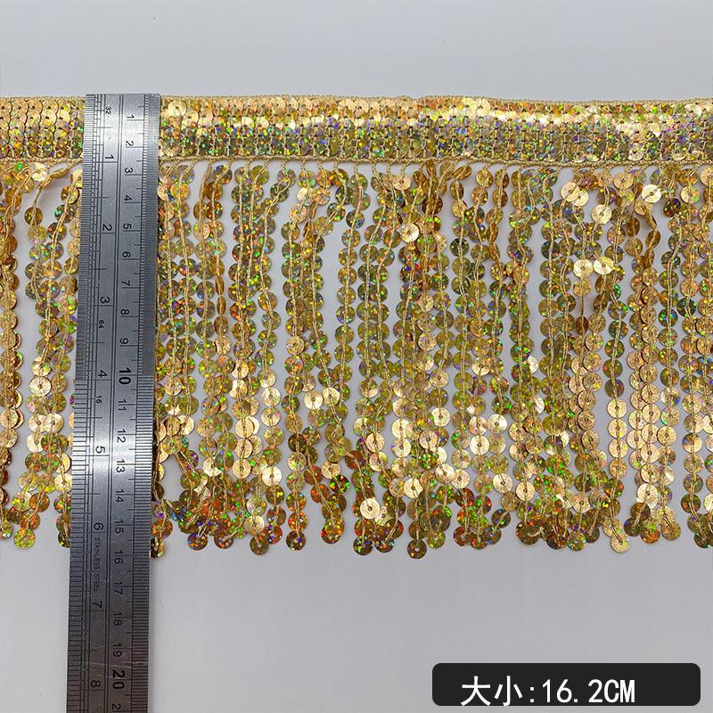91CM DIY Barcode Lace Sequins Tassel Dance Costume Trim Children's ...