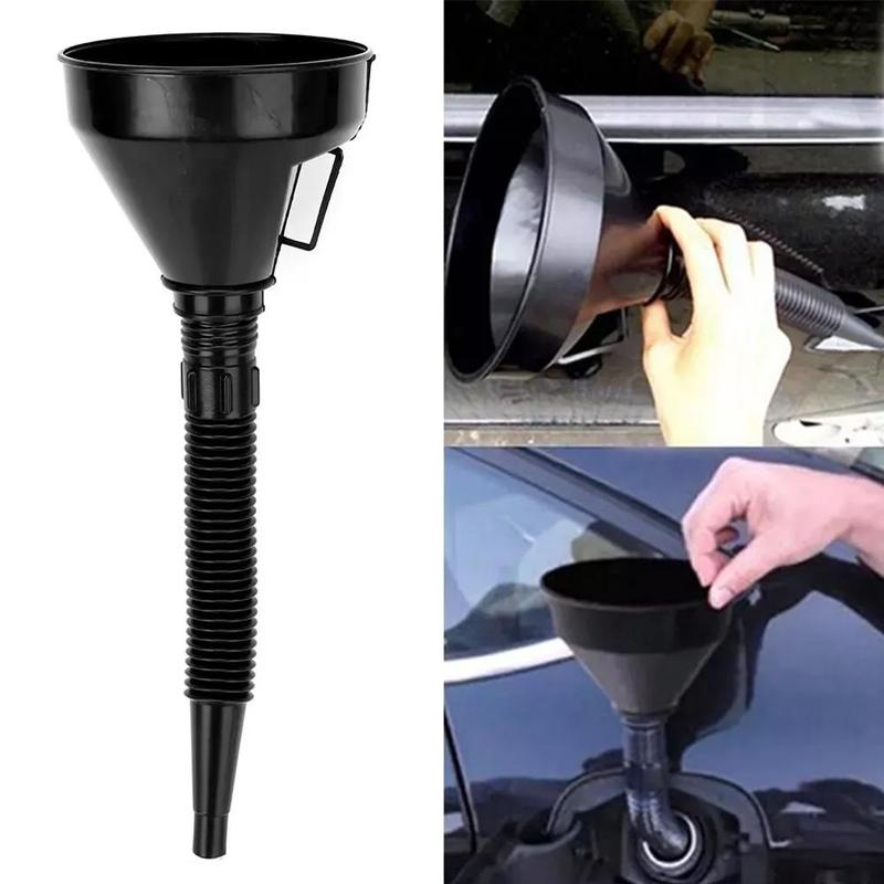 Car Motorcycle Gas Funnel Pourer Long Mouth Extended Plastic - TikTok ...