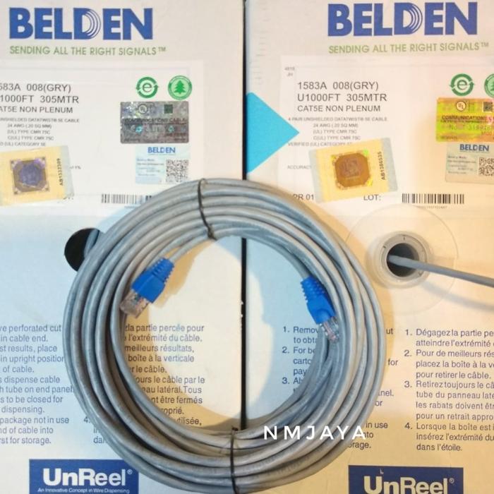 Jual Kabel Lan UTP Cat5e Belden 3 meter siap pakai sudah dicrimping ...
