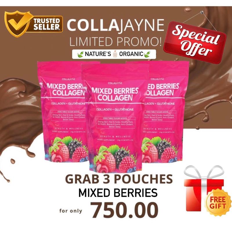 [W/FREEBIES] 3 POUCHES COLLAJAYNE Drinks (Glutathione+Collagen)By ...