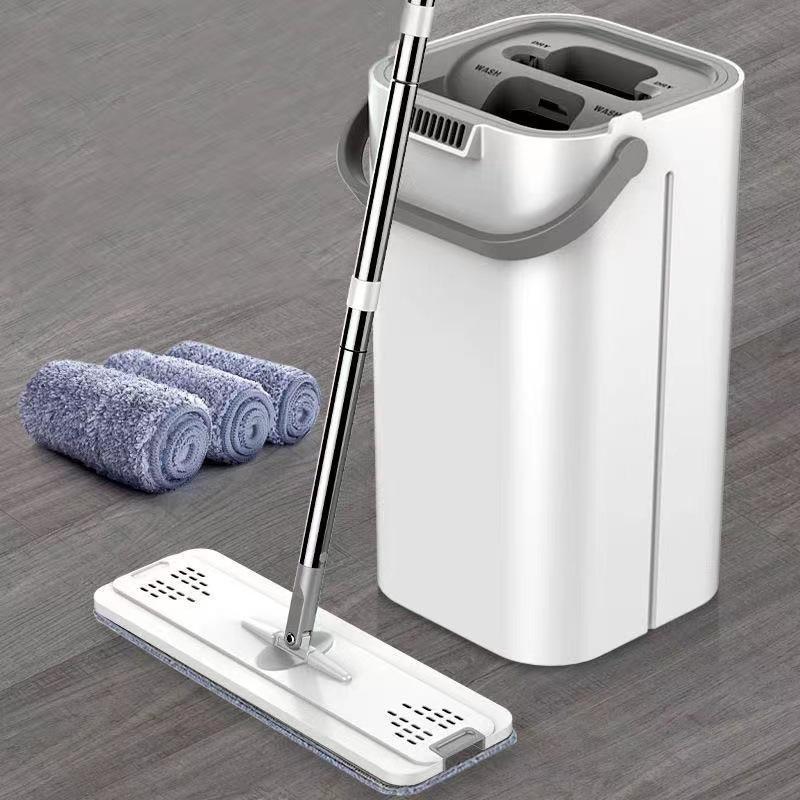 New Mop Household Mop Mop with Bucket Mopping Gadget Thickened Hand ...