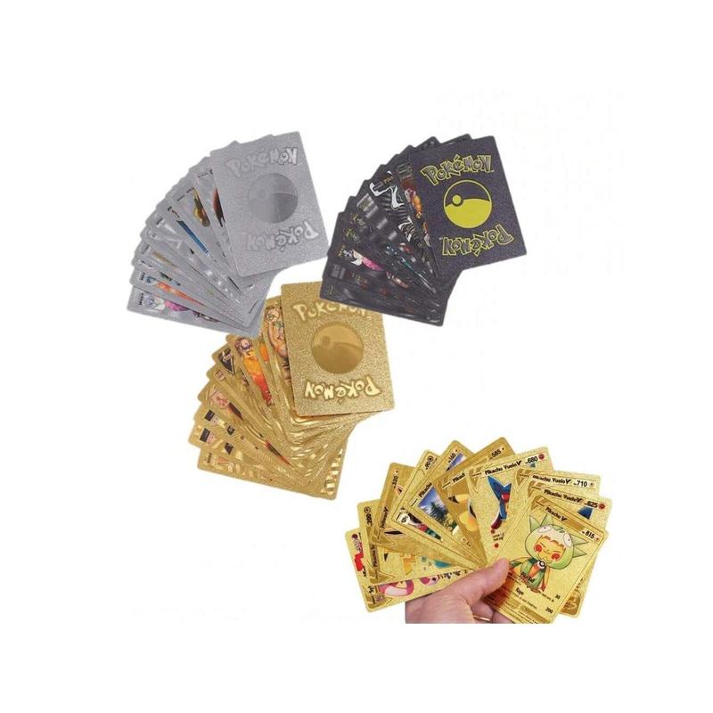 pokemon 10 PCS Random Blind Bag Gold Foil Cards Packs Vmax V - TikTok Shop