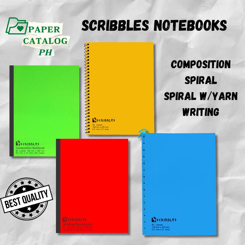 "SCRIBBLES" Notebook 80lvs Spiral/W/yarn/Compositon/Writing! - TikTok ...