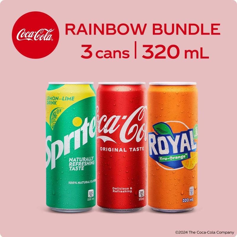 Coca-Cola, Sprite Regular, Royal Tru Orange 320mL Rainbow Bundle - TikTok Shop Philippines