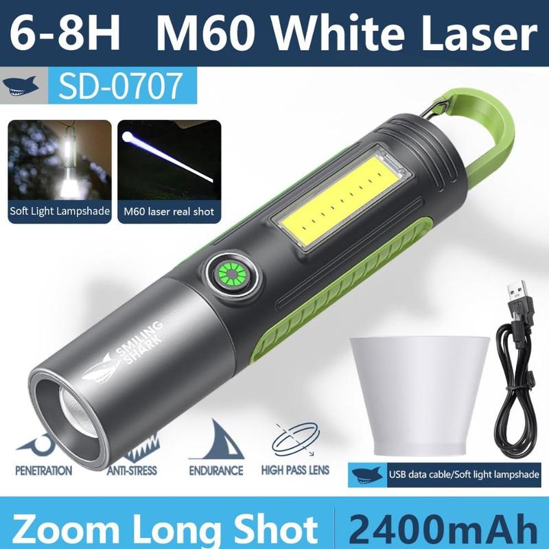 SENTER LED SMILING SHARK SD-0707A M60 - ZOOM LASER - JARAK JAUH - Shop ...