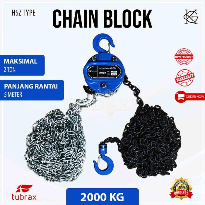 Jual Chain Block JAPAN 2 ton x 5 meter Kerekan Takel bulat Manual ...