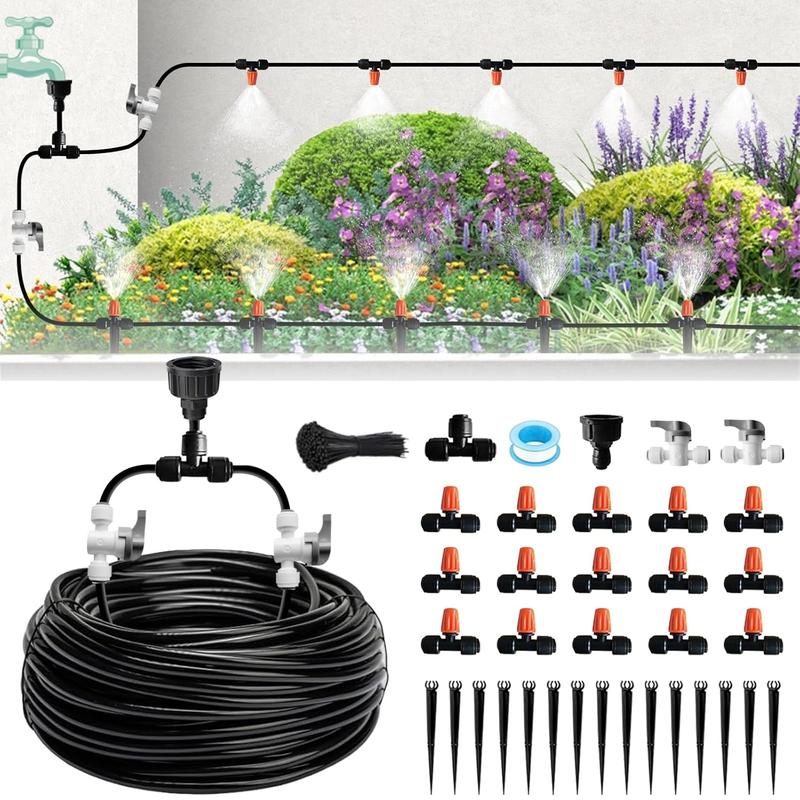 Mist Drip Irrigation System for Garden Watering 60FT, Quick-Connect ...