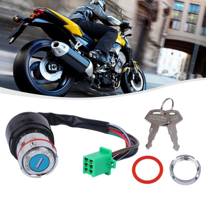 6 Wire Motorcycle Ignition Key Switch 2 Keys Set for 50CC 90CC - TikTok ...