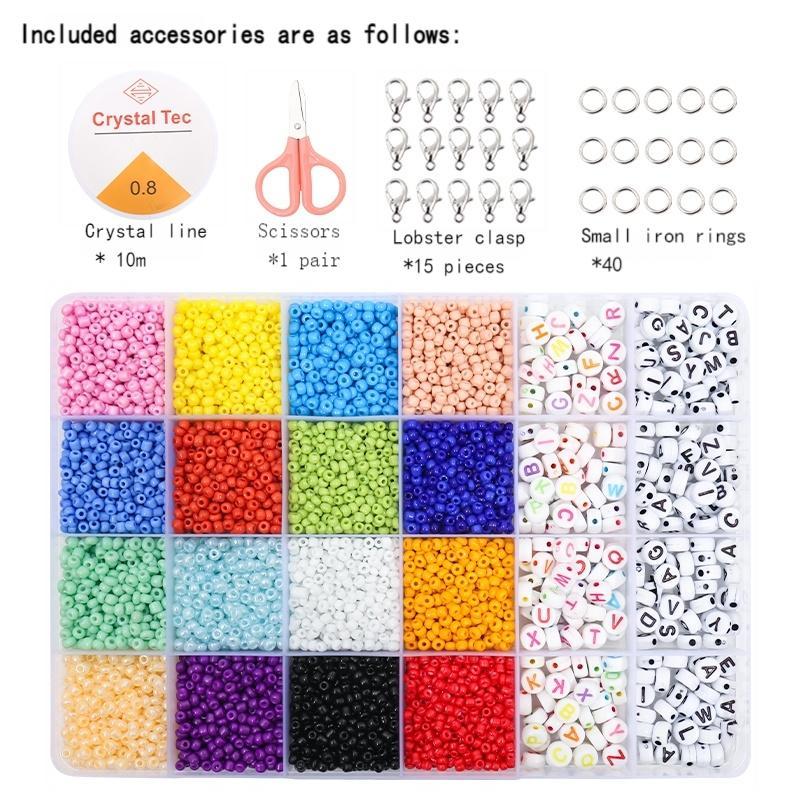 5000 Pcs beads for bracelet making set beads set Creative Educational ...