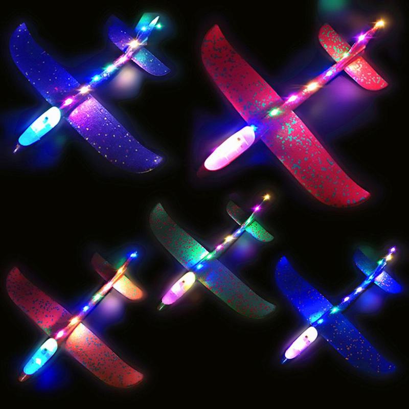 48cm LED DlY Kids Toys Hand Throw Flying Glider Planes Toys Game ...