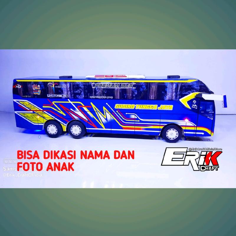 Miniatur bus sudiro tungga jaya draka tronton miniatur bis mainan bis ...