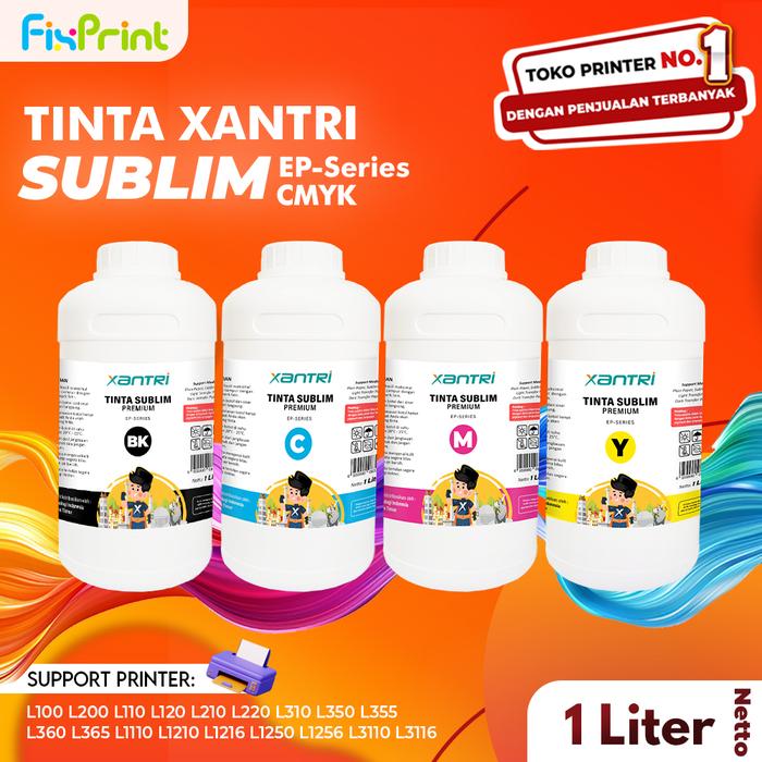 Jual Tinta Sublimation 1 Liter Black Cyan Magenta Yellow Sublim Mug Kos ...