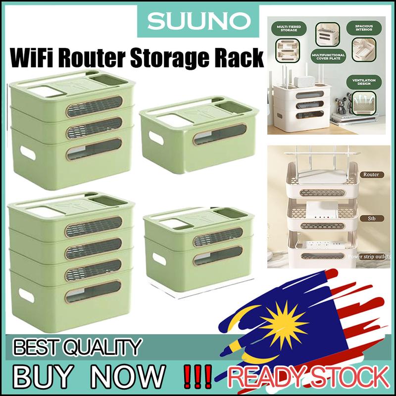 Wireless Router Storage Box Wifi Router Shelf Storage Boxes Green ...