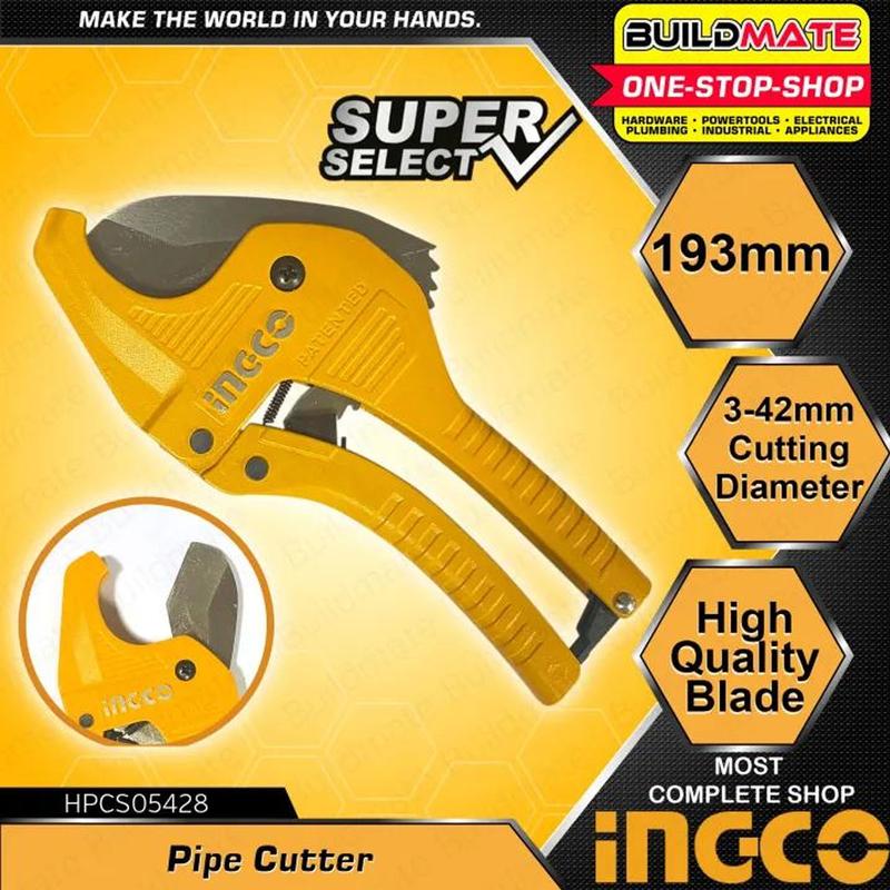 INGCO Industrial 3-42mm PVC Pipe Shear harp Snip Pipes Plumbing ...
