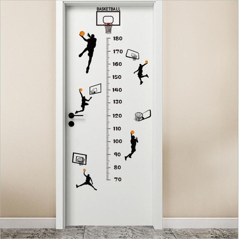 Basketball Boy Height Measure Wall Stickers For Kid's Bedroo - TikTok ...