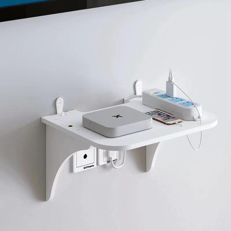 Wifi Router Shelf Set-Top Box Bracket Storage Box Double Floating ...