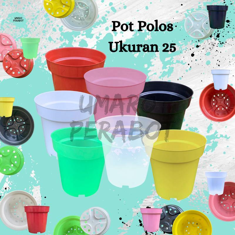 Pot Polos Ukuran 25 / Pot Tinggi / Pot Srondol / Pot Tanaman / Pot ...