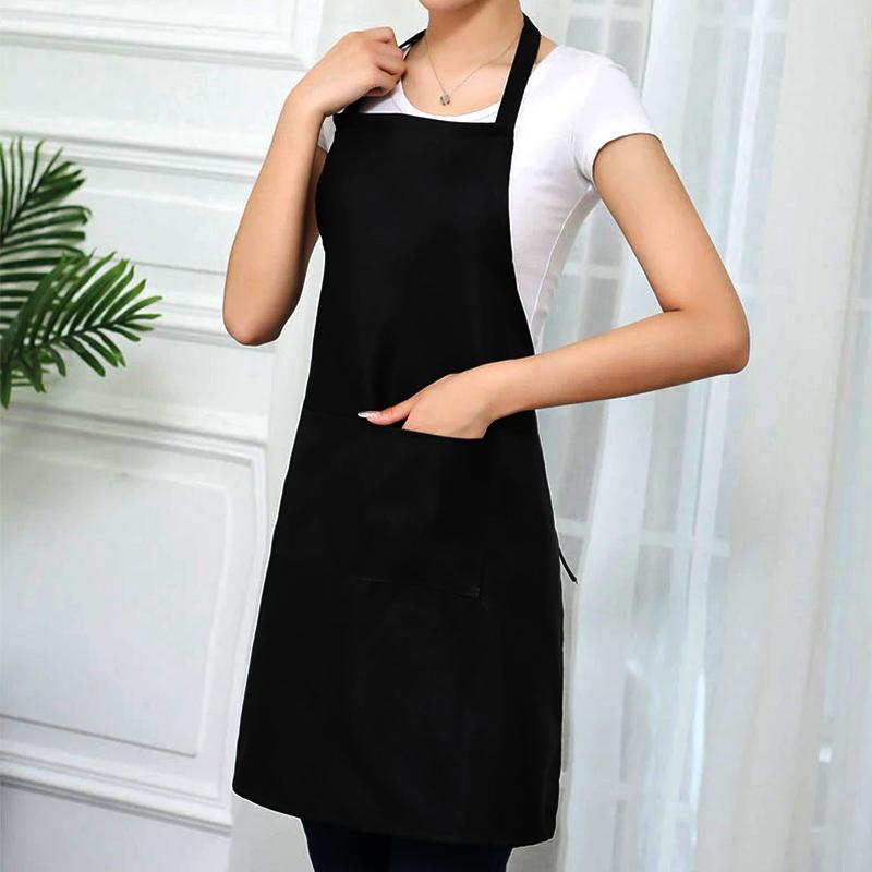 Apron Dapur, Kalis Minyak, Kalis Air, 2 Poket, Sesuai untuk Kafe ...