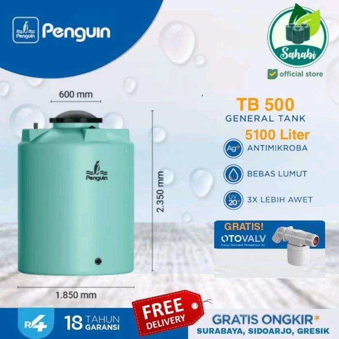 Jual Tandon Air / Toren Air / Tangki Air Penguin TB 500 R4 5000 / 5100 ...