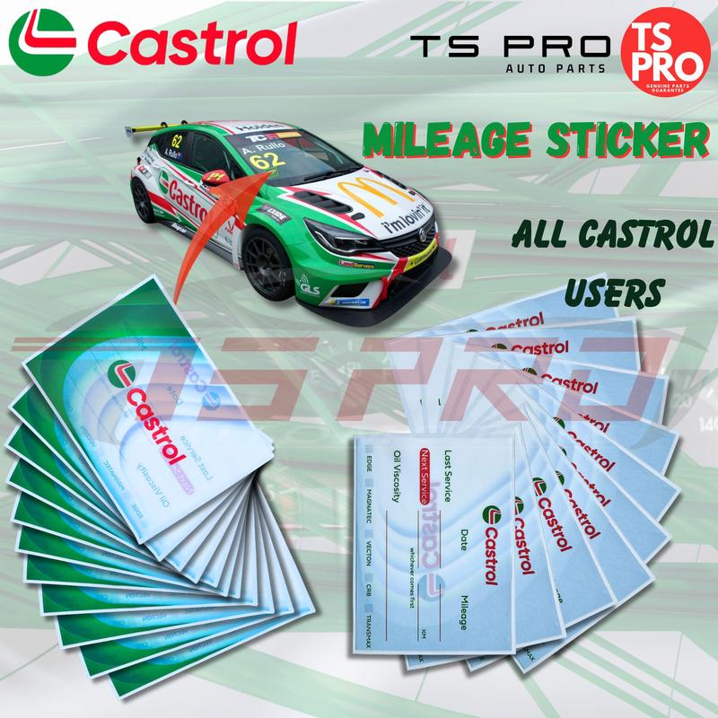Original Castrol Genuine Mileage Sticker / Maintenance Sticker - TikTok ...
