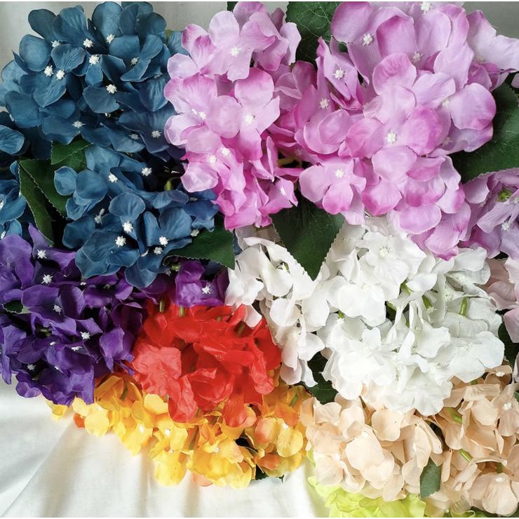 Jumbo Hydrangeas x5 Bunga Hortensia Palsu Bunga Artifcial Hydrangea ...