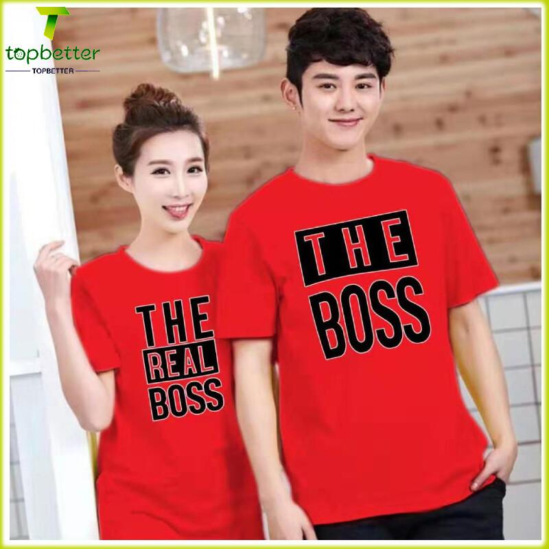 Set Baju T Pasangan, BOS Sebenar, Saiz Besar (XS-5XL), Untuk - TikTok ...