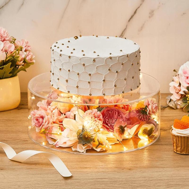 Transparent Acrylic Cake Stand, 1 Count Fillable Cake Box Stand ...